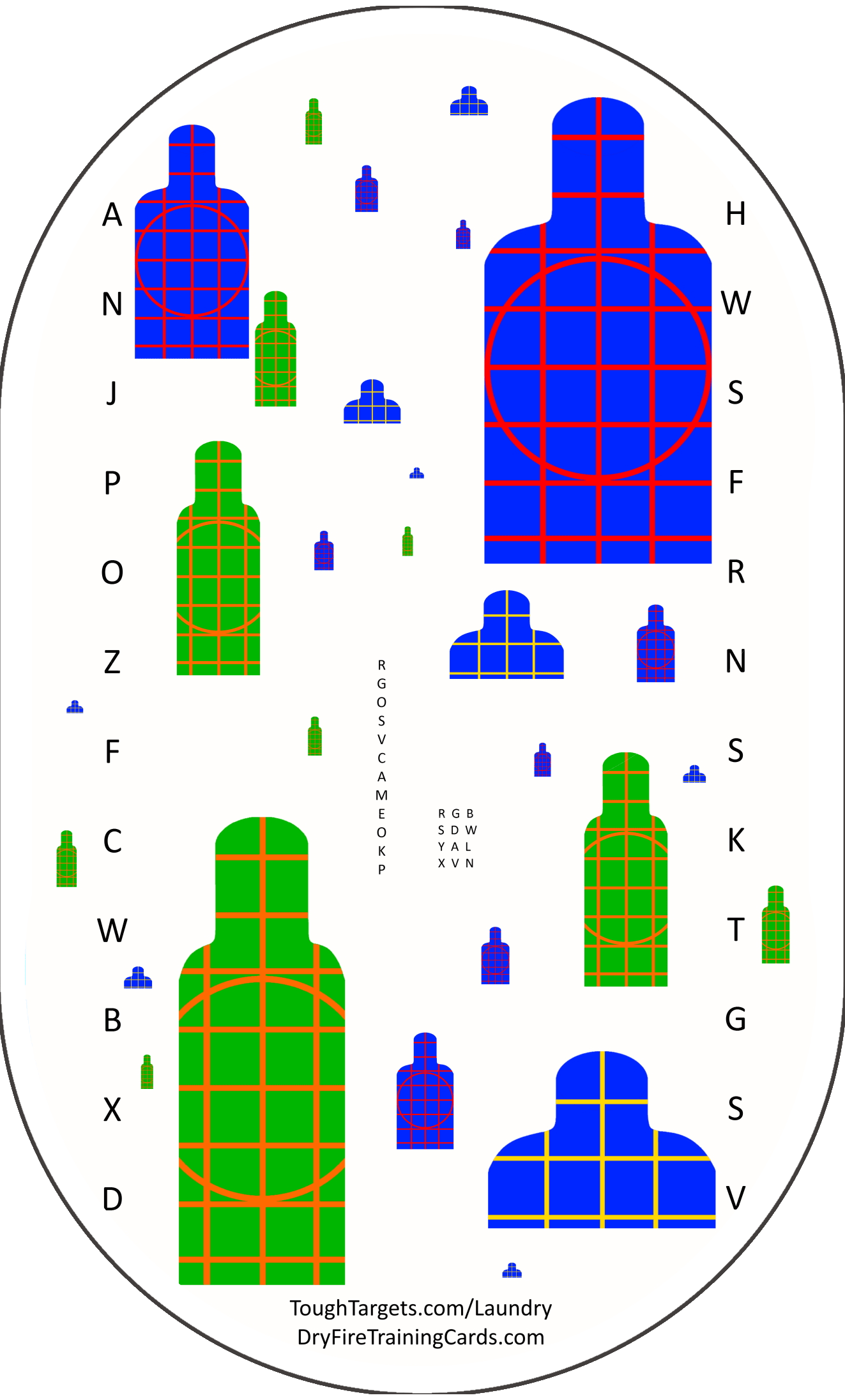Self-Standing Tough Targets-up-from Cheat SheetUP — Dry Fire Training Cards